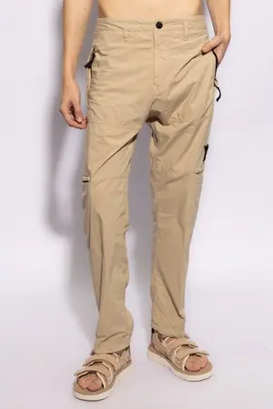 Stone Island Logo Patch Mid-rise Trousers