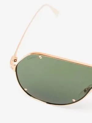 Cartier Shield Frame Aviator Sunglasses