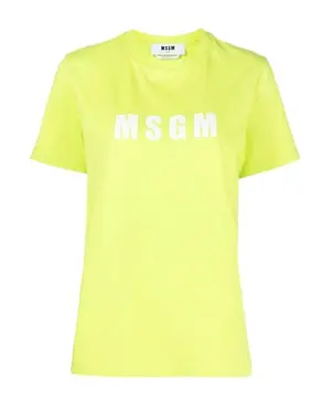 MSGM Logo Print Pattern Short-sleeved T-shirt