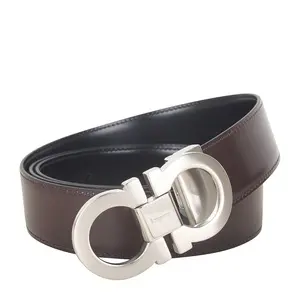 FERRAGAMO Double-sided Logo Belt - Red