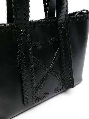 Off-White Arrows-stitch Leather Tote Bag