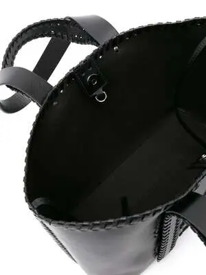 Off-White Arrows-stitch Leather Tote Bag