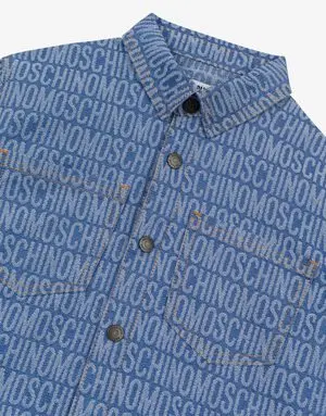 Moschino Jacquard Denim Shirt - Blue
