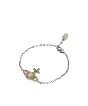 VIVIENNE WESTWOOD Embellished Chain Bracelet - Gray