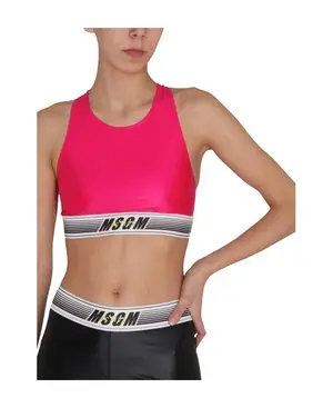 MSGM Logo Band Sport Top - Pink