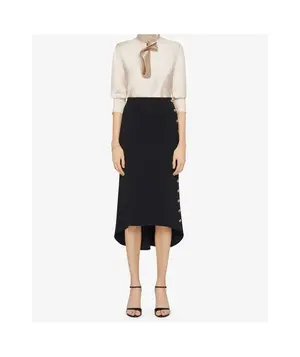 Givenchy Punto Milano Button Detailed Midi Skirt