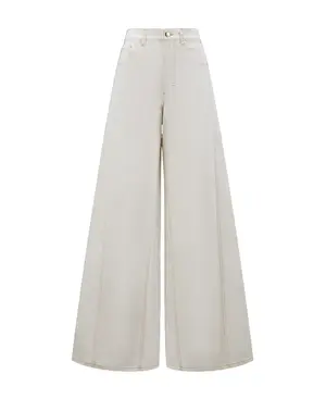 Moncler Bleached Denim Wide-leg Jeans - No