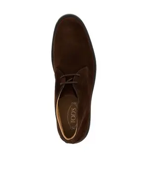 TOD'S Round Toe Lace Up Boots - Black