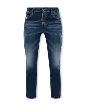Dsquared2 Cropped Distressed Jeans - Blue