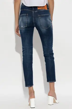 Dsquared2 Cropped Distressed Jeans - Blue