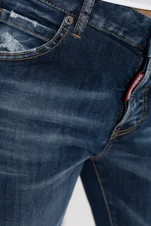 Dsquared2 Cropped Distressed Jeans - Blue