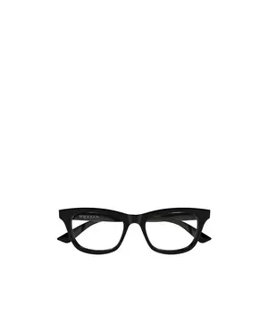 Alexander McQueen Square Frame Glasses - Shiny Black