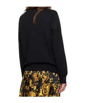 Versace Long Sleeve Sweatshirt With Graphic Pattern - Black