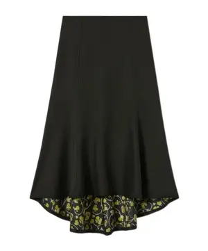 La DoubleJ High-low Fluted Skirt