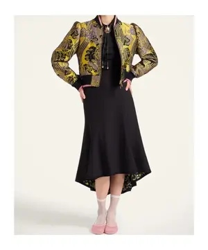 La DoubleJ High-low Fluted Skirt