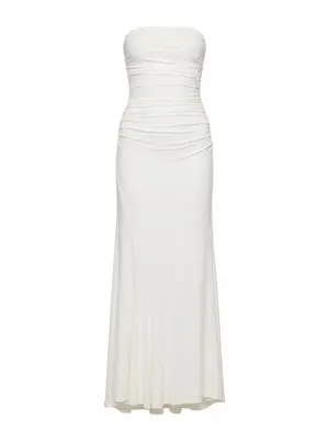 Tove Pleated Tube Top Maxi Dress