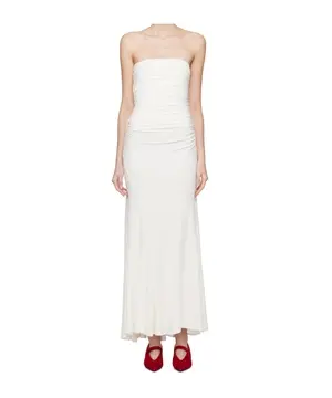 Tove Pleated Tube Top Maxi Dress
