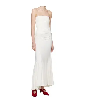 Tove Pleated Tube Top Maxi Dress