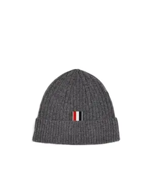 Thom Browne 4-bar Knitted Beanie - Medium Gray