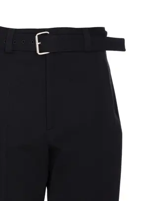 Bottega Veneta Belted Waist Tailored Trousers - Black