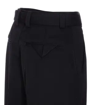 Bottega Veneta Belted Waist Tailored Trousers - Black
