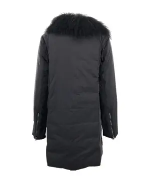 Sportmax Fur Collar Quilted Coat