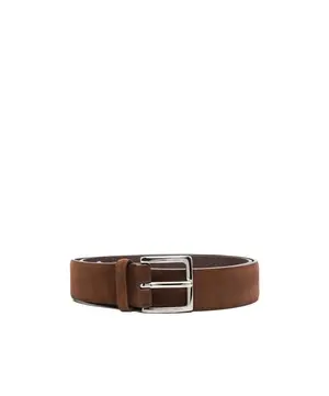 ORTIGNI Pin Buckle Leather Belt - Brown
