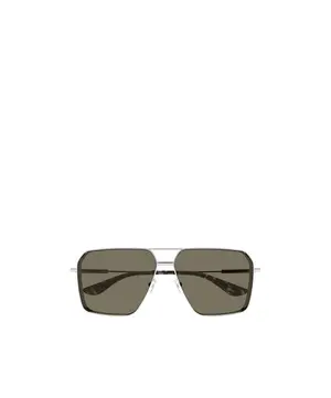 Alexander McQueen Pilot Frame Sunglasses - Silver