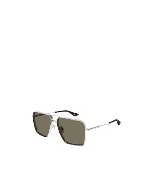Alexander McQueen Pilot Frame Sunglasses - Silver