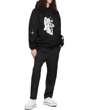 We11Done Graphic Print Hooded Sweater