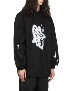 We11Done Graphic Print Hooded Sweater