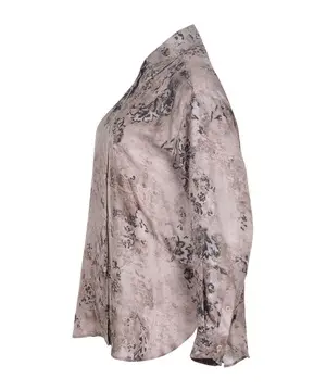 ALYSI Floral Print Long Sleeve Shirt