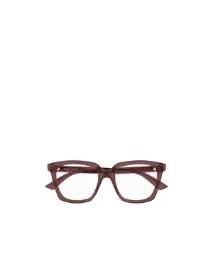 Alexander McQueen Square Frame Glasses - Red