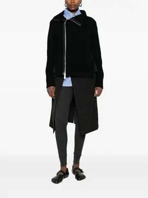 Sacai Long Sleeve Dress With Front Zip Closure