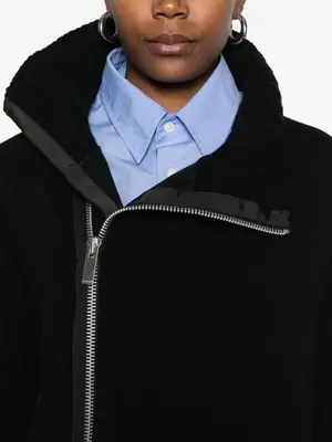 Sacai Long Sleeve Dress With Front Zip Closure