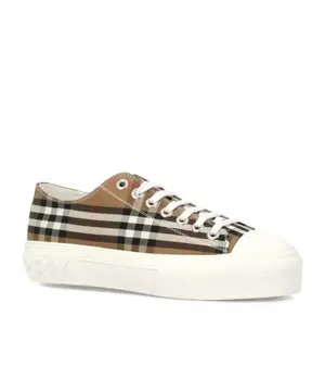Burberry Checked Lace-up Sneakers - Multicolor