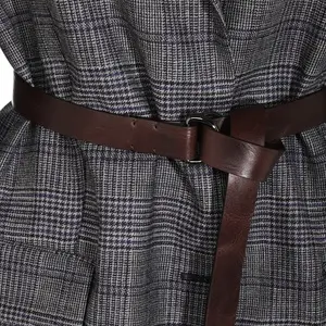 Brunello Cucinelli Single-breasted Belted Blazer With Checked Pattern