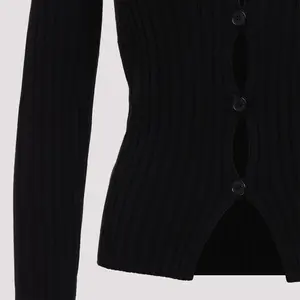 Acne Studios Cotton Cardigan With V-neck And Ribbed Knit
