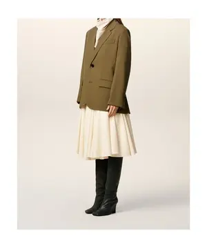 AMI Paris Single-breasted Blazer With Notched Lapels - Bronze