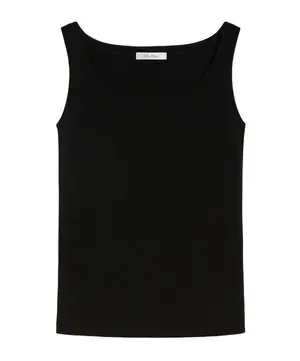 Max Mara Logo Detailed Ribbed Tank Top