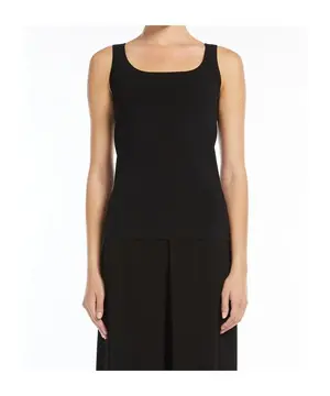 Max Mara Logo Detailed Ribbed Tank Top