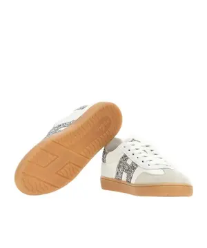 Hogan Logo Embellished Cool Sneakers - Silver