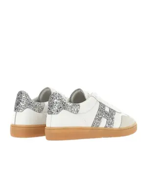 Hogan Logo Embellished Cool Sneakers - Silver