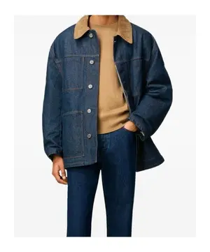 Ami Padded Denim Worker Jacket - Indigo