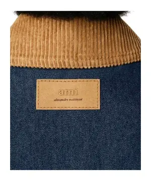 Ami Padded Denim Worker Jacket - Indigo