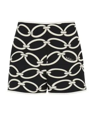 Valentino Garavani Chain-print High-waisted Shorts - Multicolour
