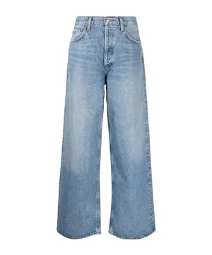 AGOLDE High Waisted Straight Leg Jeans - Blue