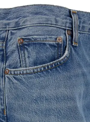 AGOLDE High Waisted Straight Leg Jeans - Blue