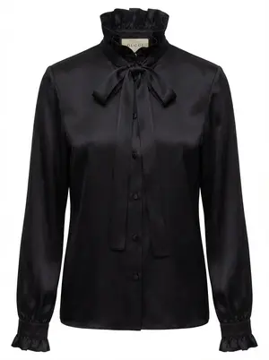 Gucci Long-sleeve Shirt With Bow Detail