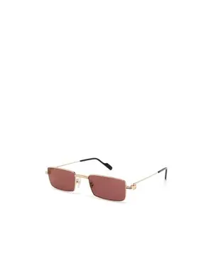 Cartier Rectangular Frame Sunglasses - Golden